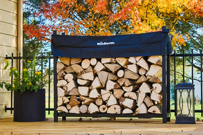 Woodhaven - USA Made Steel Firewood Racks With Covers And Accessories ...
