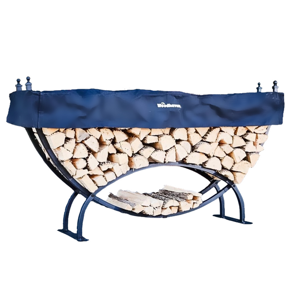 The Woodhaven 8' Large Crescent Firewood Rack