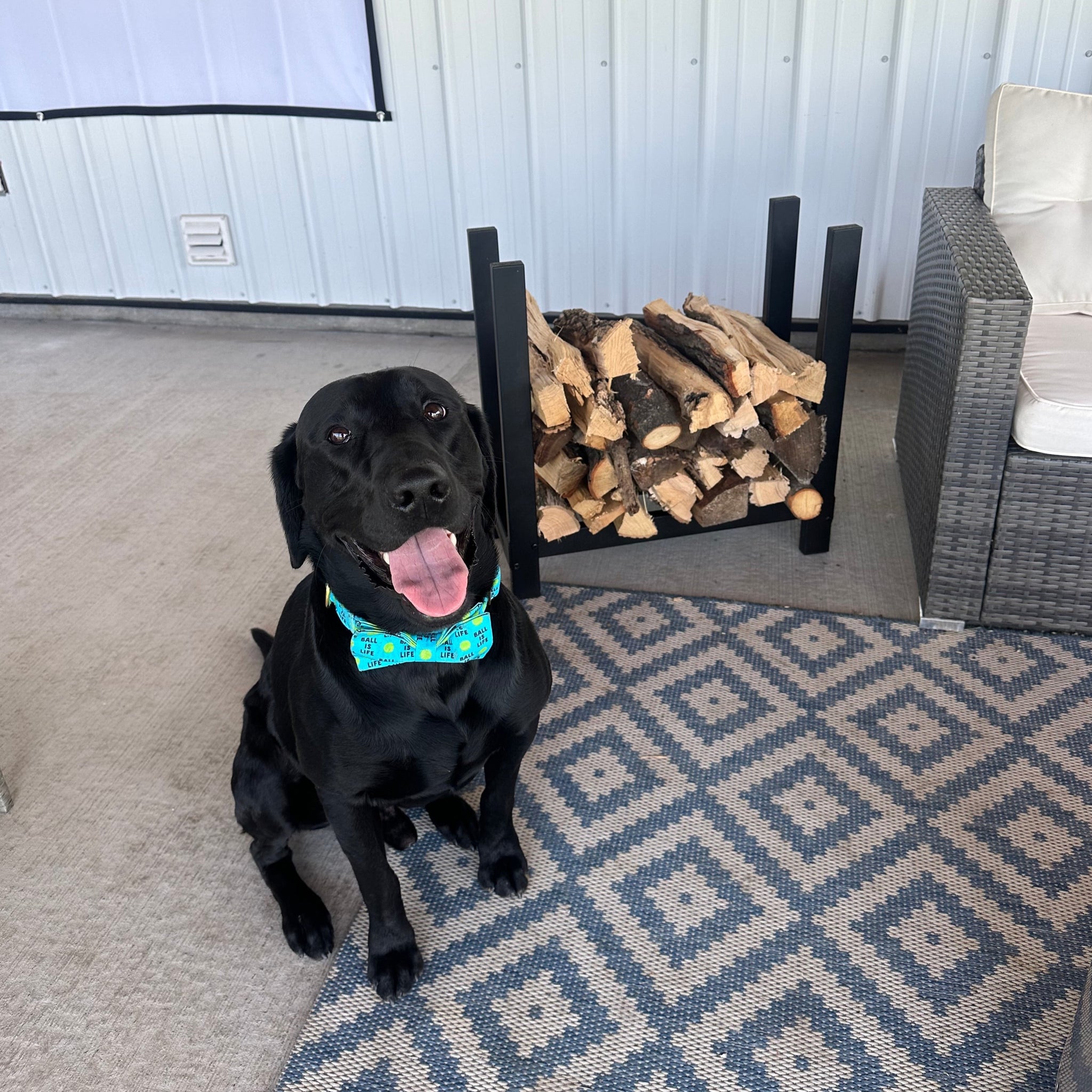 The Woodhaven USA Made Indoor Outdoor Steel 2ft Firewood Rack