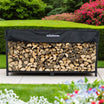 The Woodhaven 8 Foot Steel Outdoor Firewood Rack With Cover - USA Made