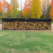 The Woodhaven 16 Foot Steel Outdoor Firewood Rack With Cover - US Made