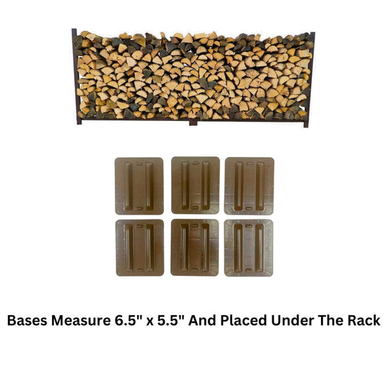 The Woodhaven 10 Foot Outdoor Steel Firewood Rack With Cover - US Made